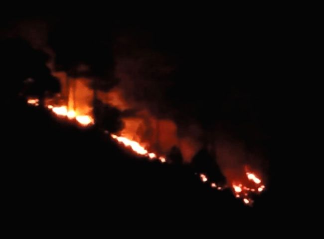 Free Photo: After the storm arose, there was a fierce fire in the ...