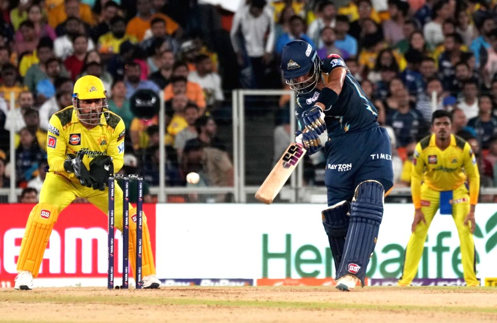 Ahmedabad : Gujarat Titans' Wriddhiman Saha bats during the IPL 2023 ...