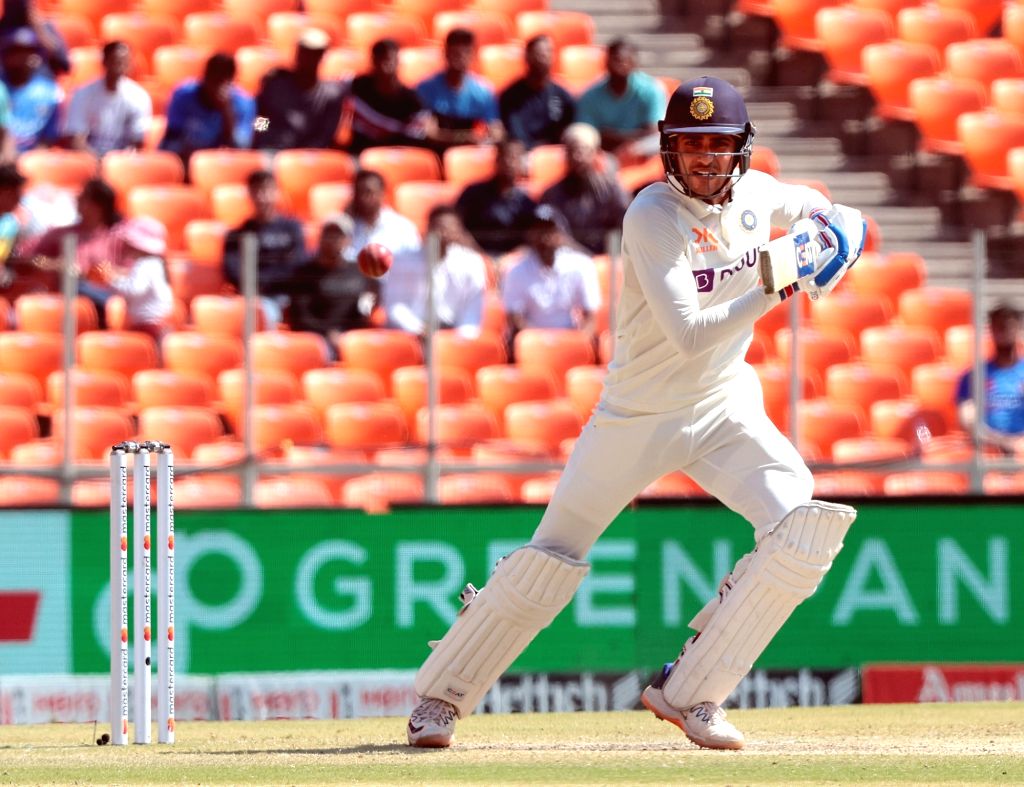 : Ahmedabad :India's Shubman Gill plays a shot