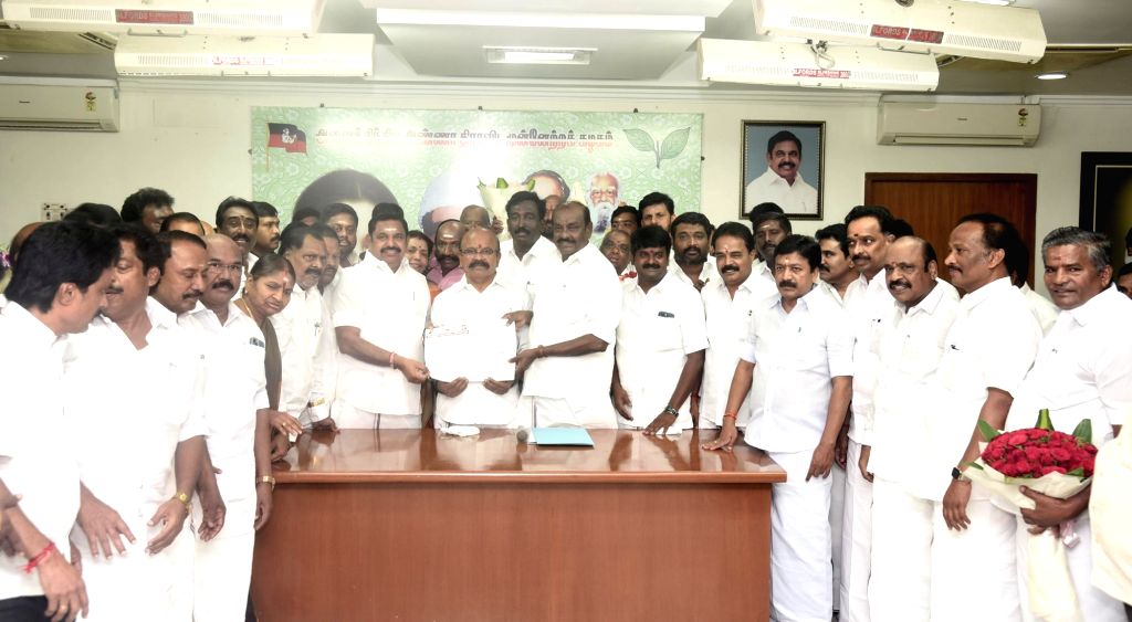 Chennai: AIADMK leader Edappadi K. Palaniswami takes oath as party's ...