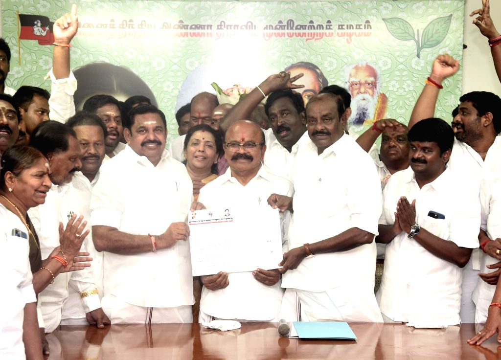 Chennai: AIADMK leader Edappadi K. Palaniswami takes oath as party's ...