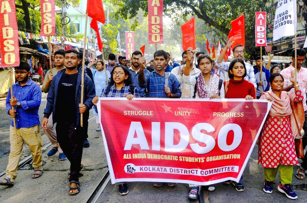 AIDSO protest against NEP 2020 and RG Kar Medical College and Hospital ...