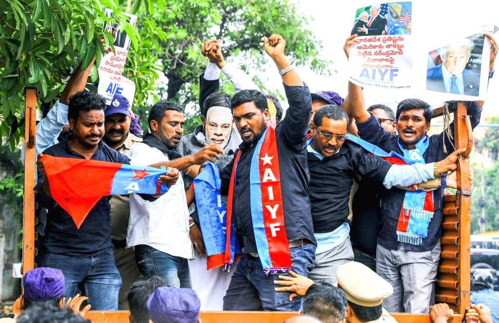 AIYF Stages Protest Against alleged atrocities by the United States