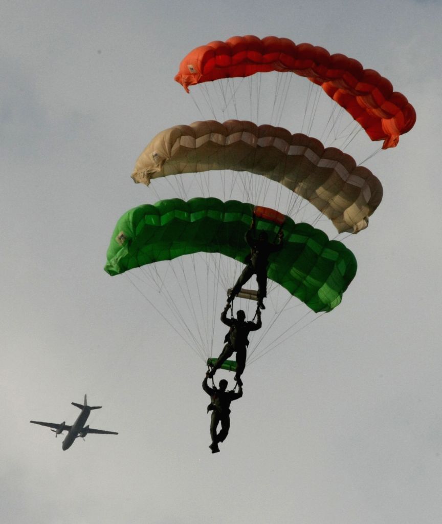 Sky Diving Demo by Indian Air Force