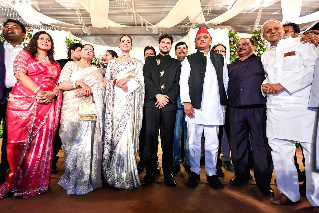 Akhilesh Yadav attends Kuldeep Yadav’s wedding reception