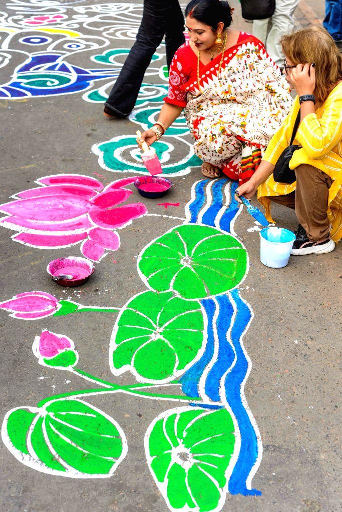 Alpana Drawings Mark Bengali New Year Eve