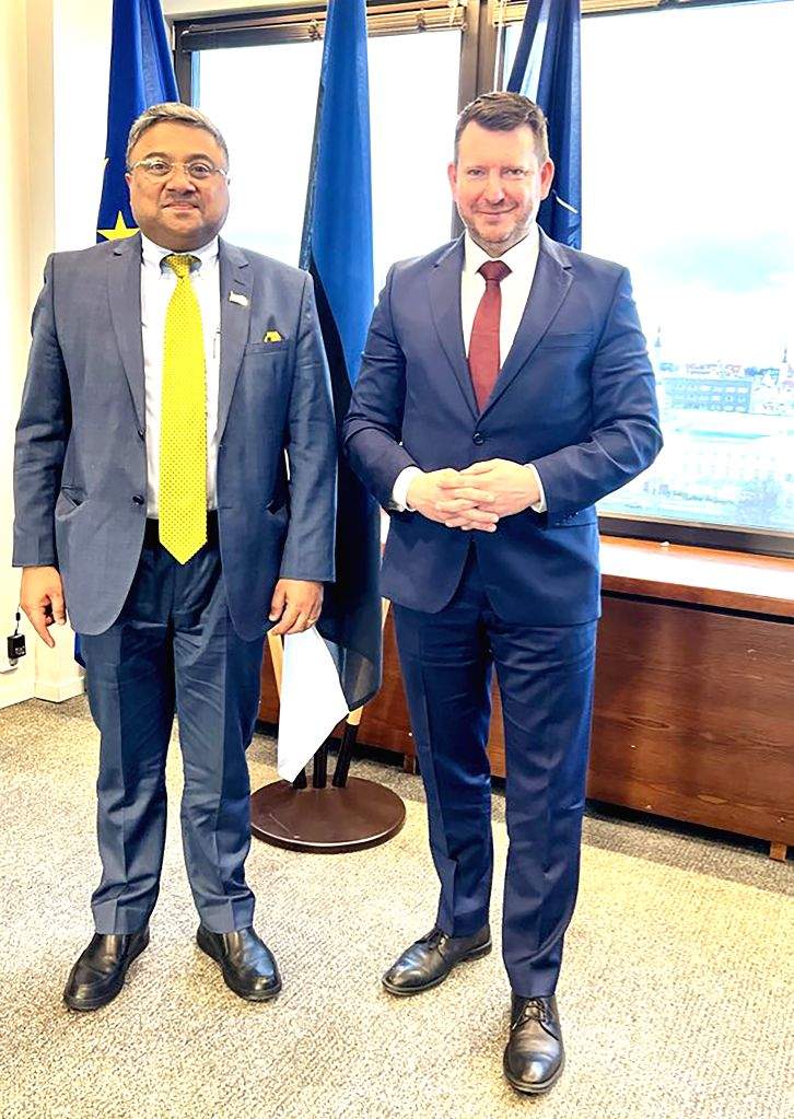 Amb Sibi George Co-chairs 13th India-Estonia Political Consultations