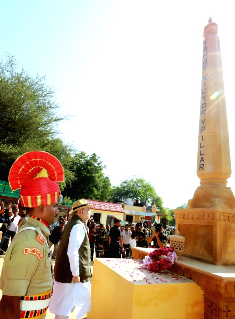 Free photo :Amit Shah lays foundation stone of Tanot Mandir Complex ...