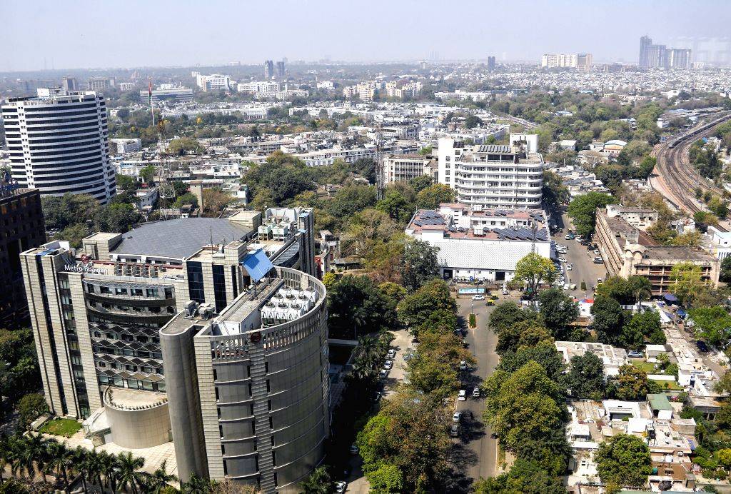 An aerial view of Delhi