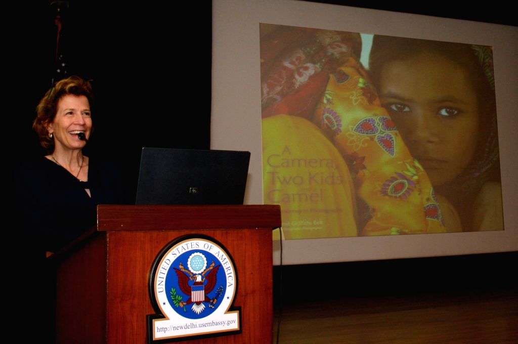An award winning photographer Annie Griffiths during a discussion at ...