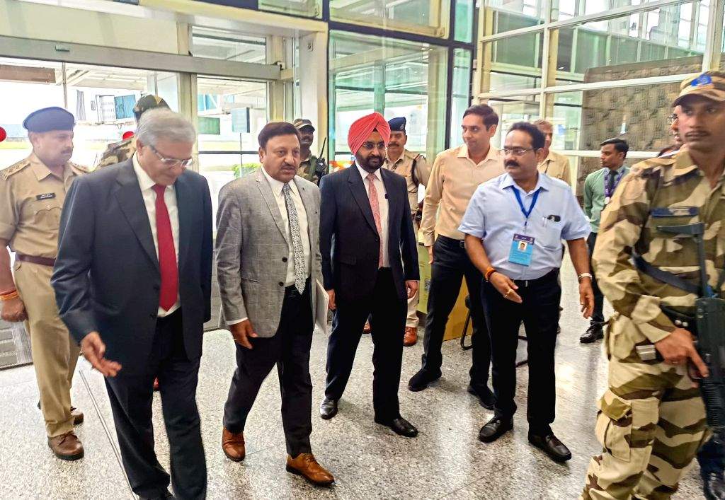 An ECI delegation led by CEC Rajiv Kumar, along with ECs Gyanesh Kumar ...