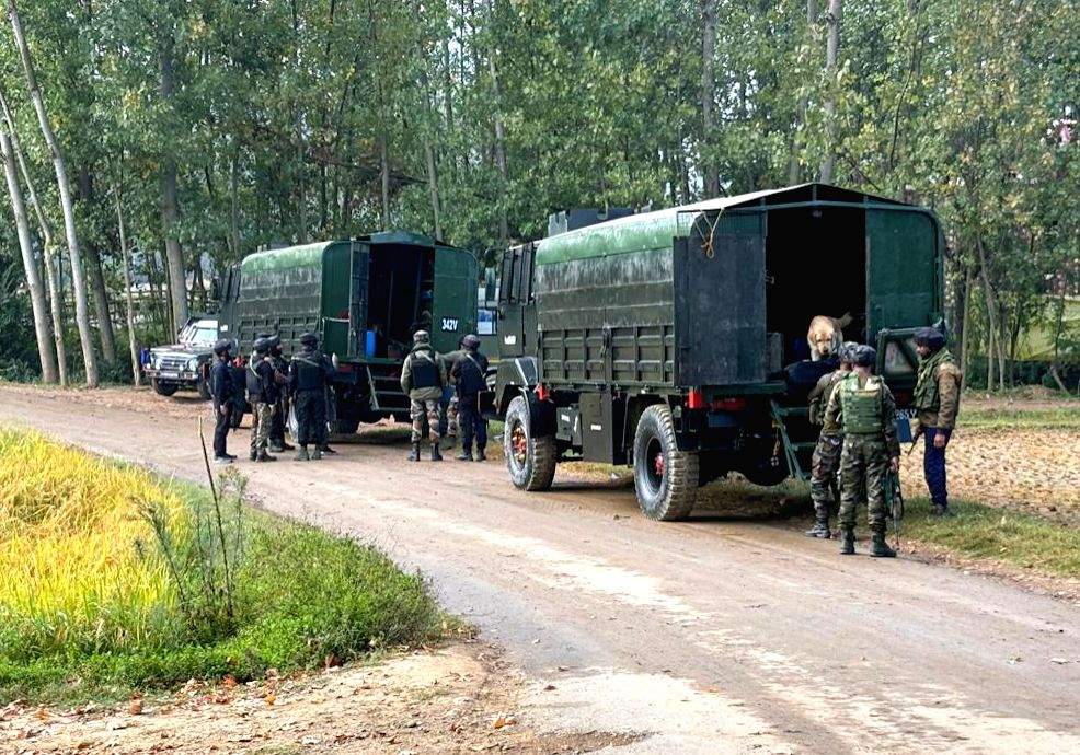 An encounter with terrorists is underway at Adigam village