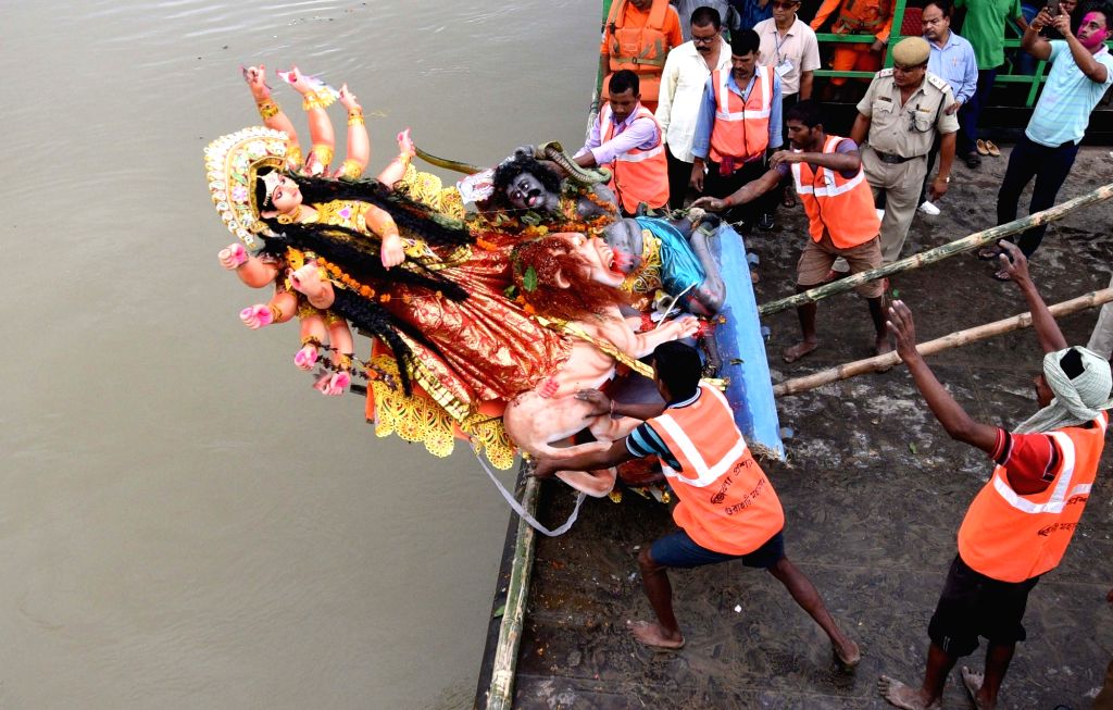 Durga idol immersion