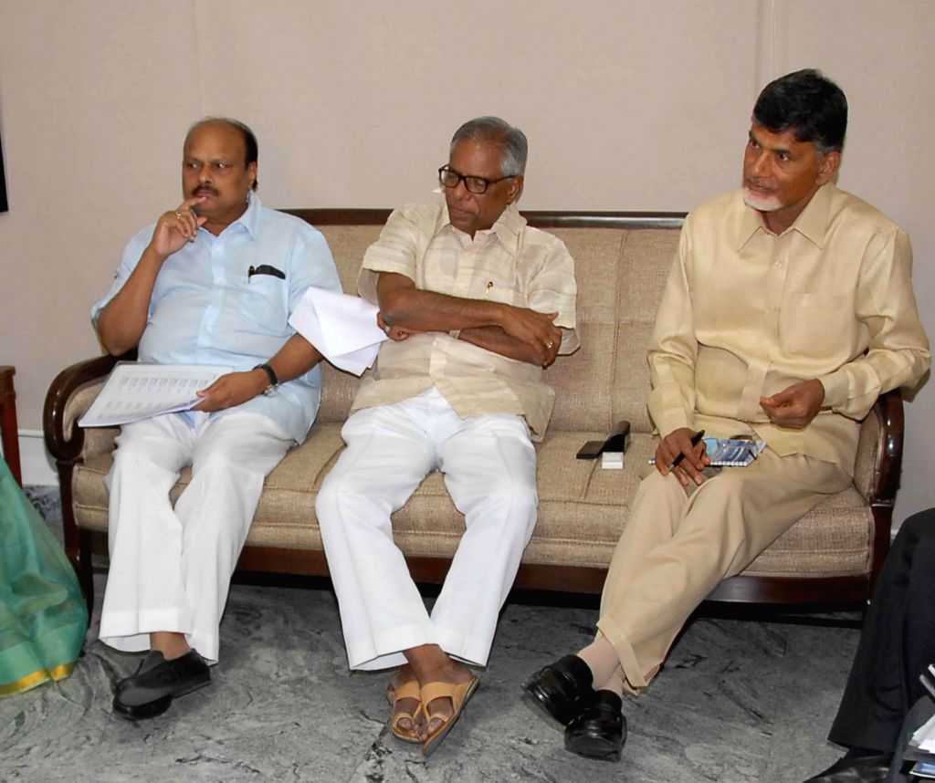 Andhra CM during a prgramme