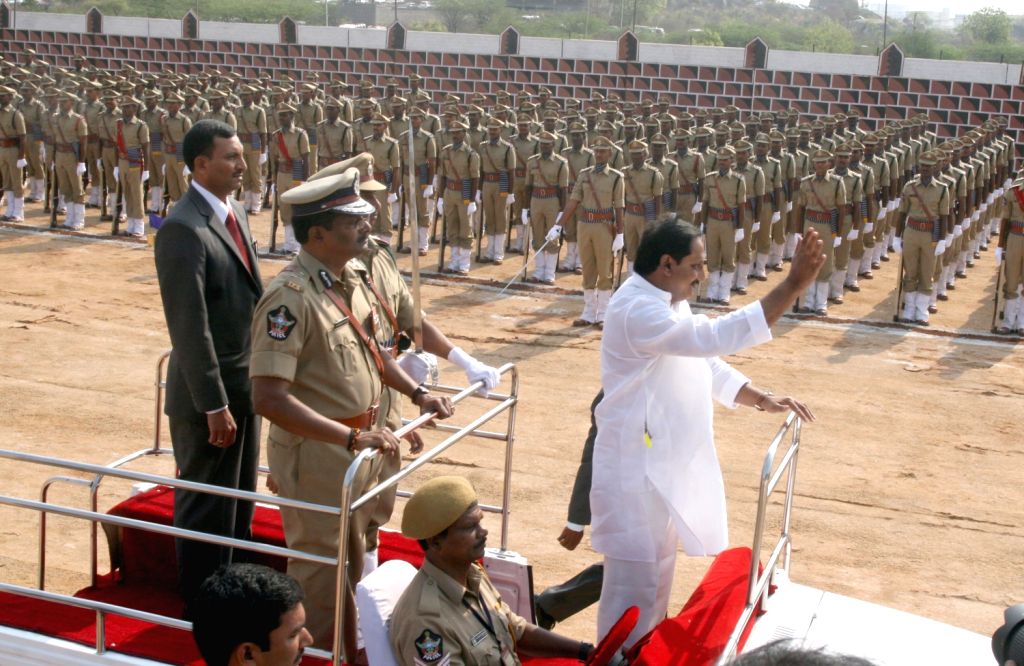 N. Kiran Kumar Reddy at the passing out parade