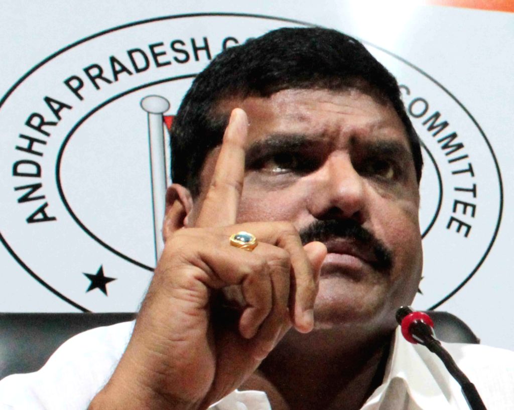 Botsa Satyanarayana addressing media in Hyderabad
