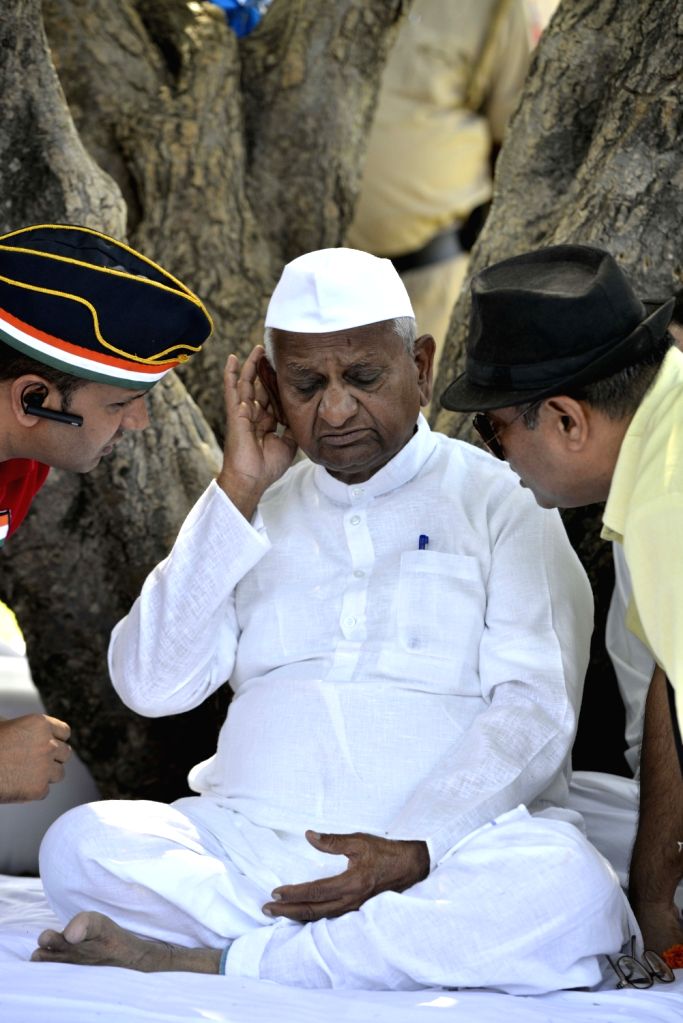 Anna Hazare at Rajghat