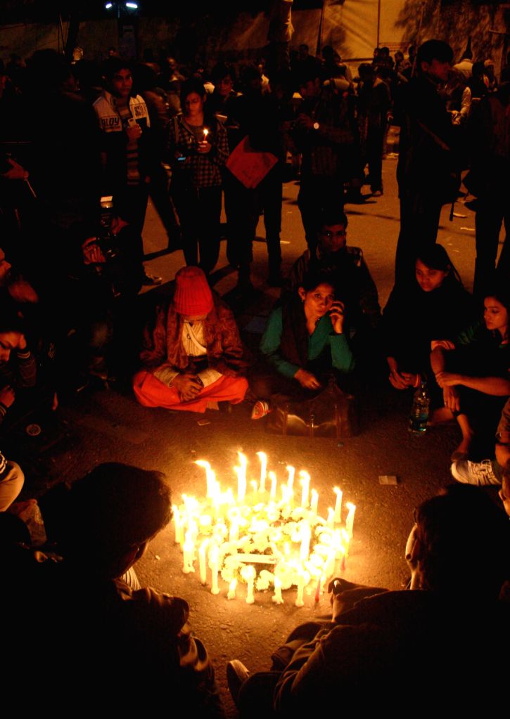 Anti-rape protesters during the demonstration