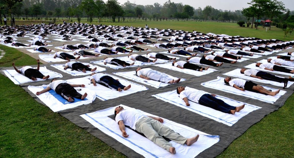 International Day of Yoga - Army soldiers