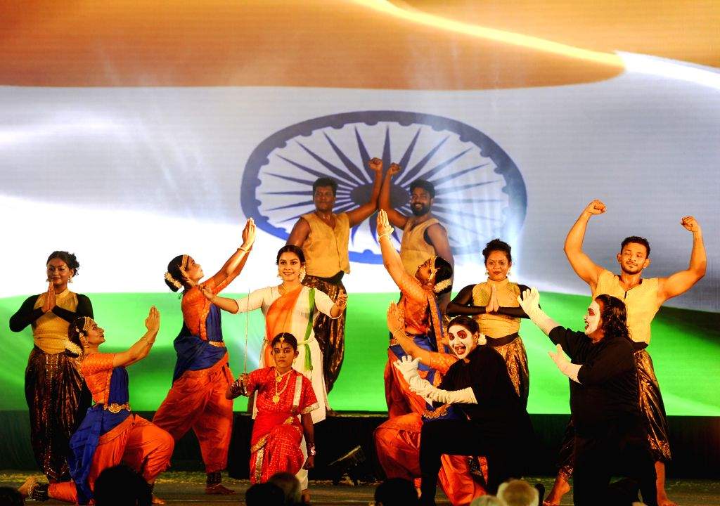 Artists perform during a programme organised on the occasion of the ...