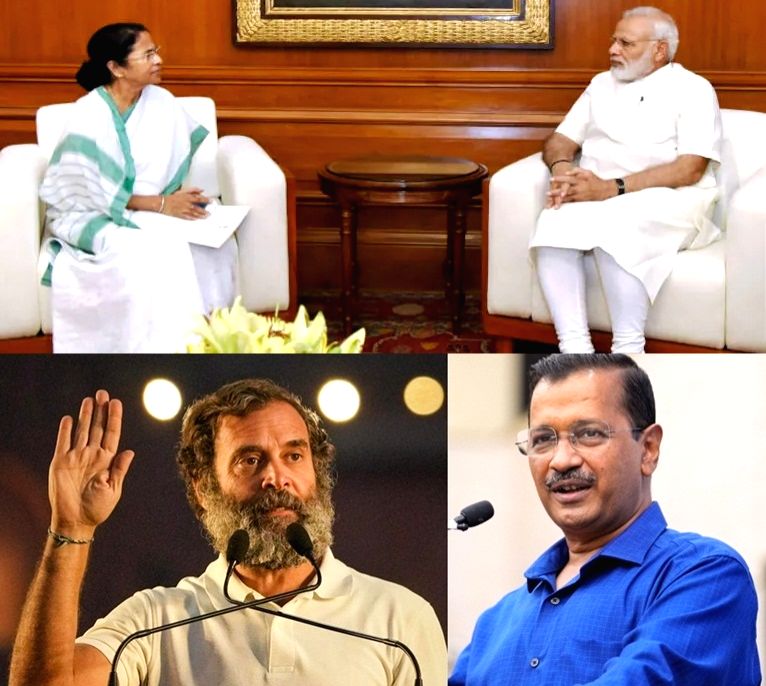 Free photo :Arvind Kejriwal- Rahul Gandhi- Narendra Modi- mamata banerjee