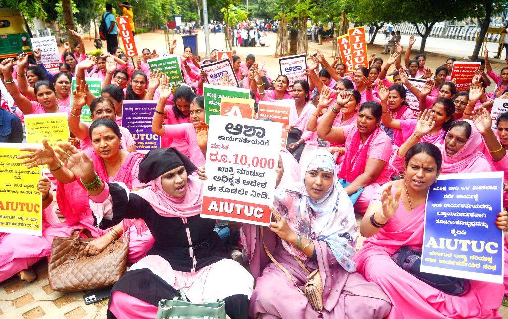 ASHA Workers Stage Protest Over Honorarium Demand