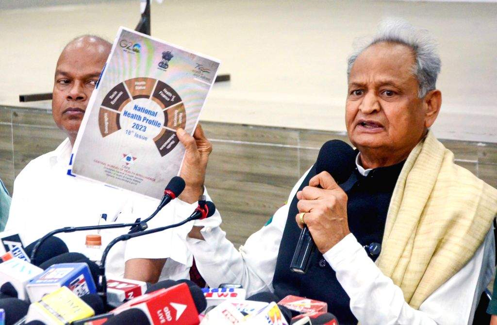 Ashok Gehlot Addresses Press Conference in Patna