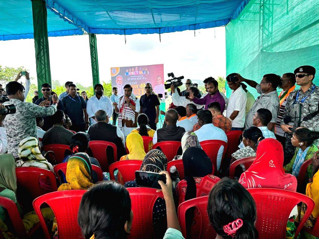 Assam Chief Minister Himanta Biswa Sarma listens to Prime Minister ...