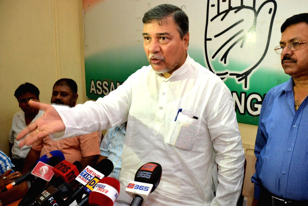 Bhubaneswar Kalita addressing a press conference
