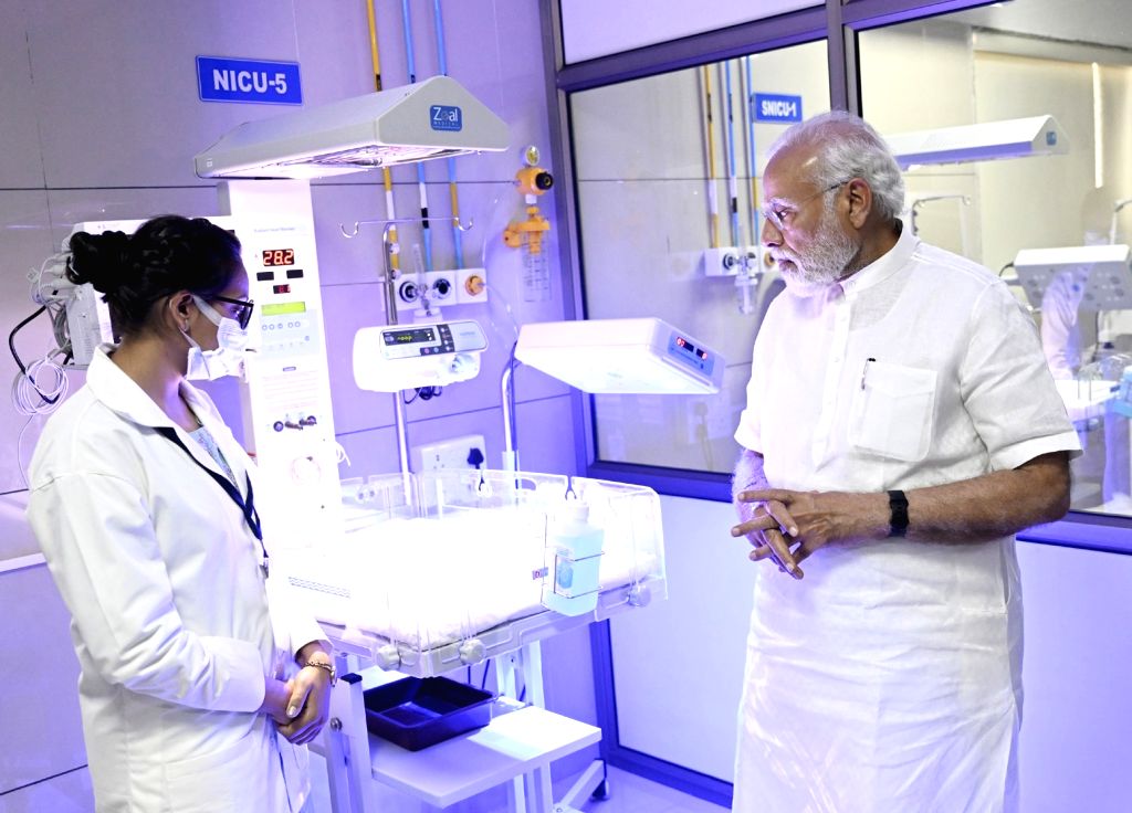 Atkot : Prime Minister Narendra Modi visits the newly built Matushri K ...