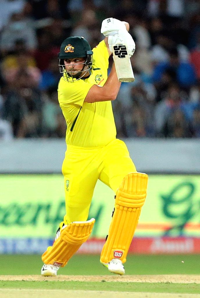 Hyderabad : Australian batsman Tim David plays a shot