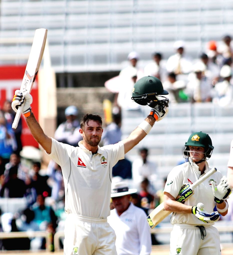 Glenn Maxwell celebrate his century