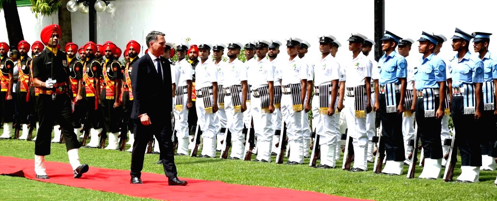 Australian Defence Minister Richard Marles receives guard of honour
