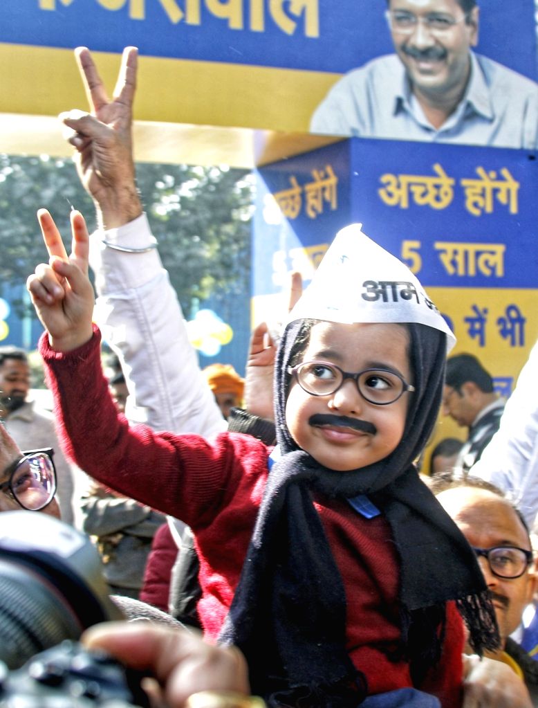 Avyaan Tomar dressed as AAP national convener Arvind Kejriwal