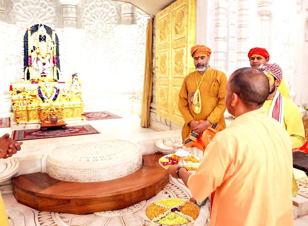 Uttar Pradesh CM Yogi Adityanath offers prayers at Ayodhya's Ram Mandir