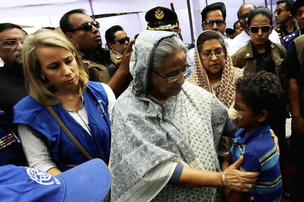 Sheikh Hasina visits Rohingya refugee camp