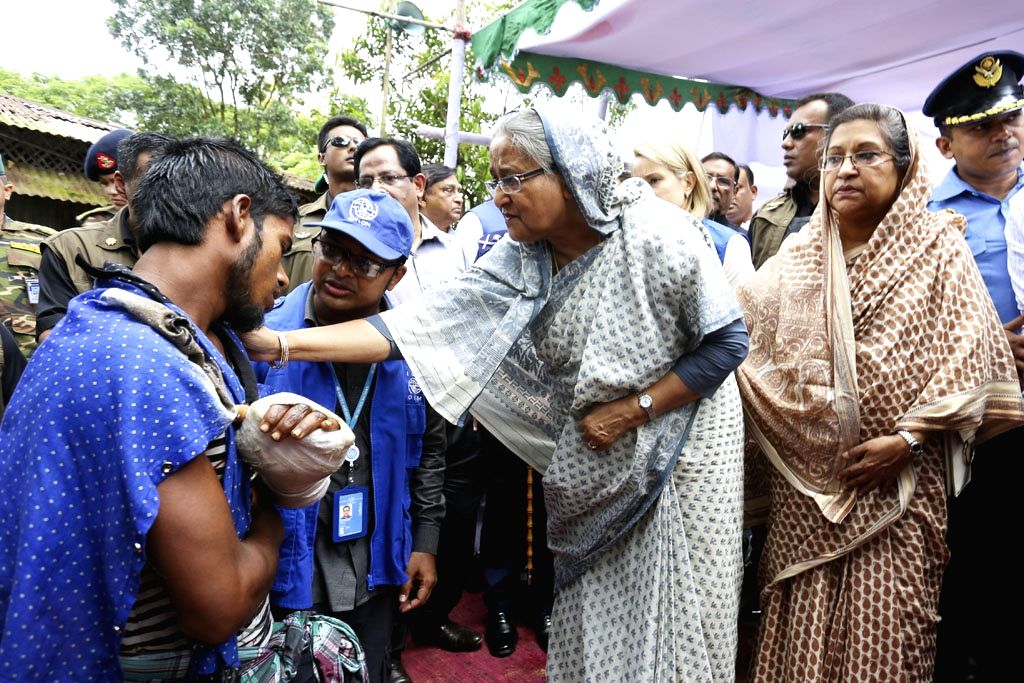 Sheikh Hasina visits Rohingya refugee camp