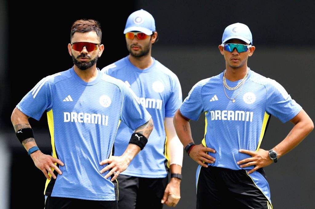 Barbados : Indian players during a practice session ahead of the Super ...