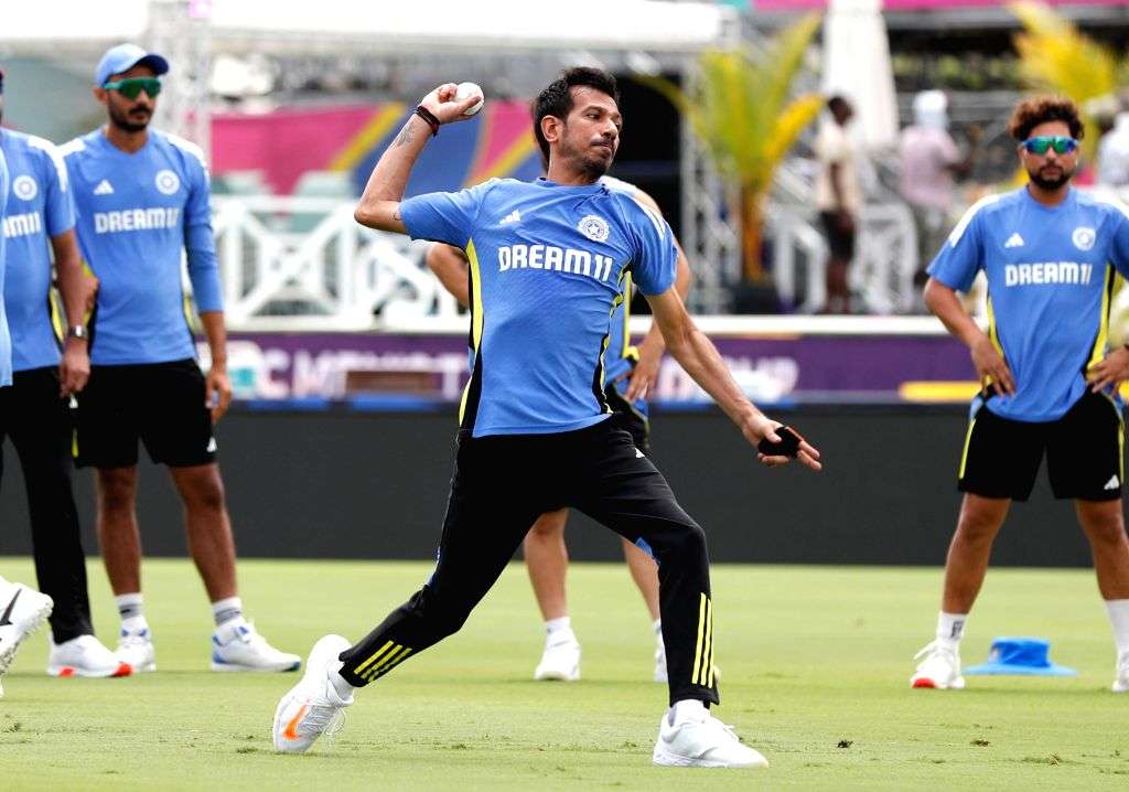 Barbados : Indian players during a practice session ahead of the Super ...