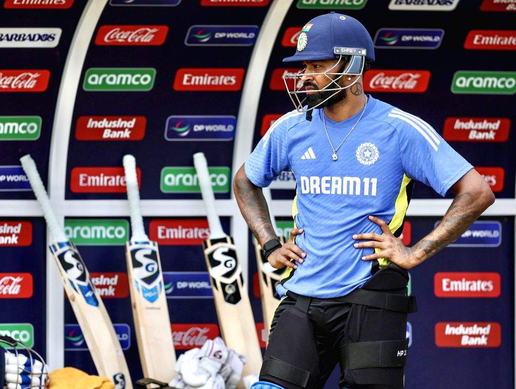 Barbados : Indian players during a practice session ahead of the Super ...