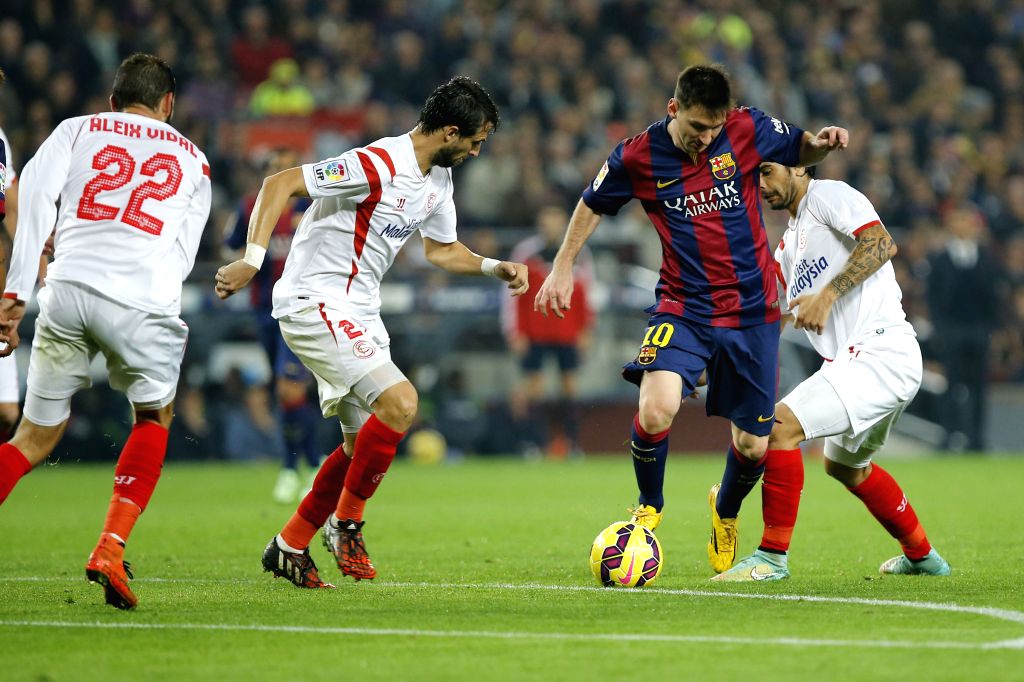 Barcelona (Spain): La Liga football match FC Barcelona v/s Sevilla FC