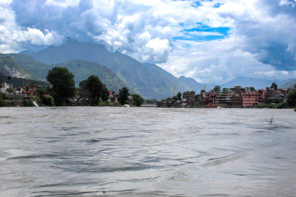 Beas River Swells Amid Heavy Monsoon Rainfall