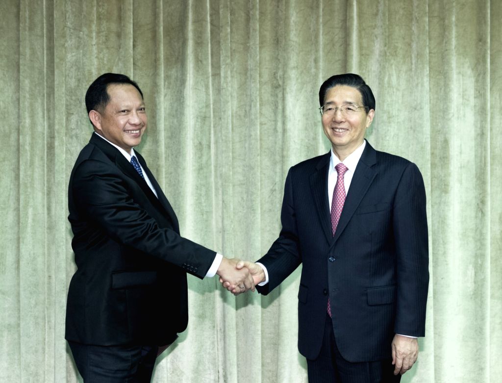 CHINA-BEIJING-INTERPOL GENERAL ASSEMBLY-GUO SHENGKUN-QATAR-MEETING