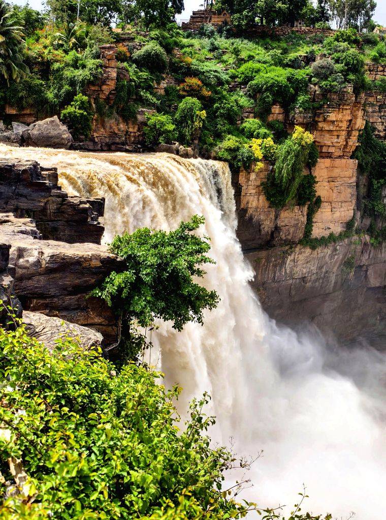 Belagavi : Gokak Water Falls flowing vigorously after heavy rain in the ...
