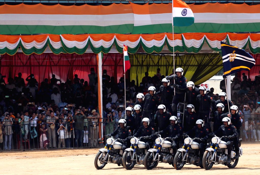 Bengaluru : 77th Independence Day celebrations at Manekshaw Parade Ground