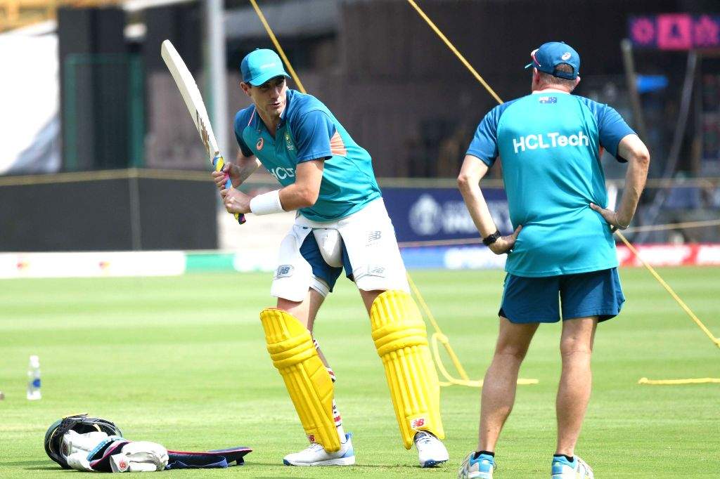 Bengaluru : Australian Players During A Practice Session Ahead Of Their ...