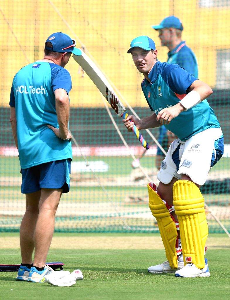 Bengaluru : Australian Players During A Practice Session Ahead Of Their ...