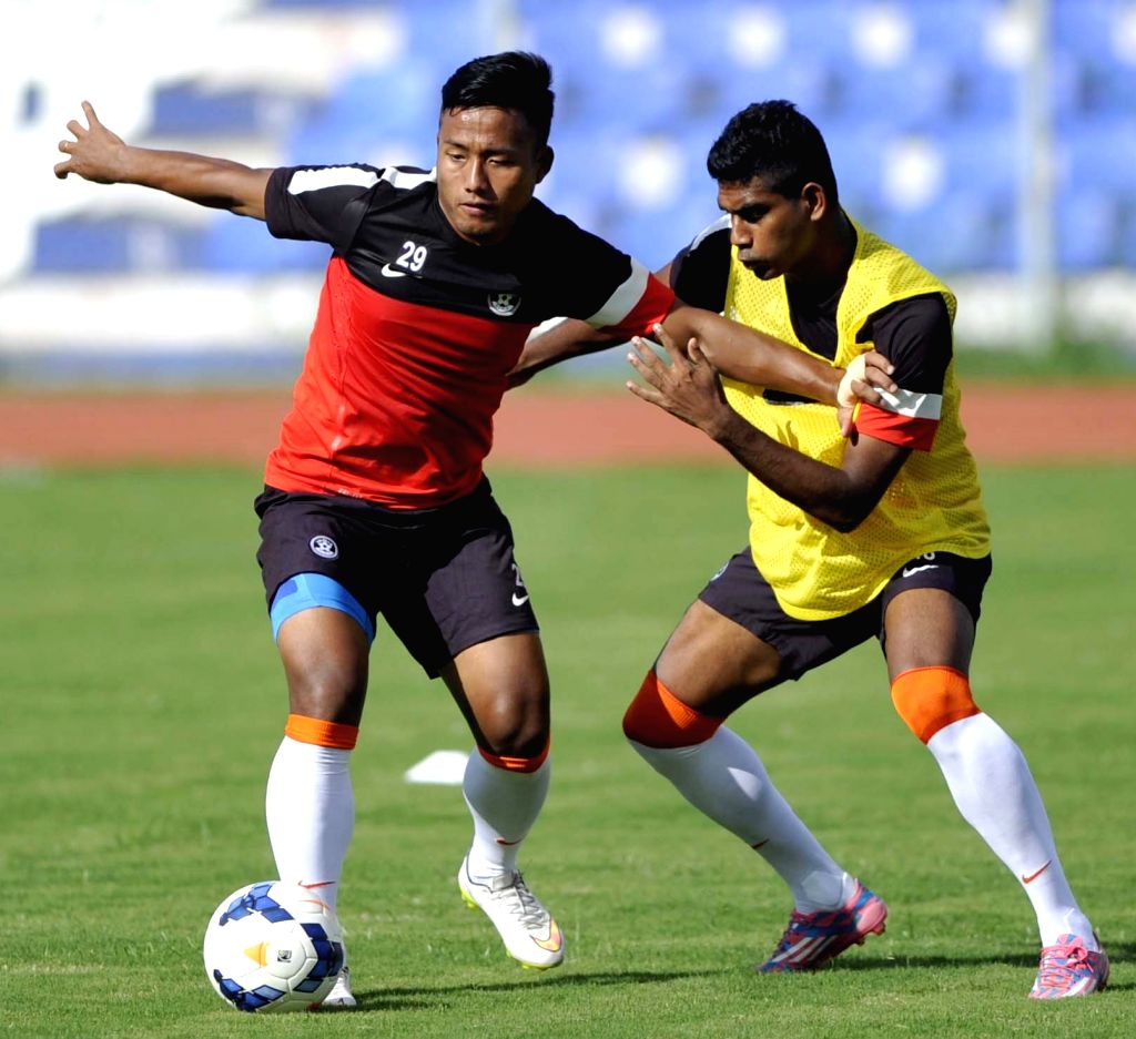 Indian practice session - football