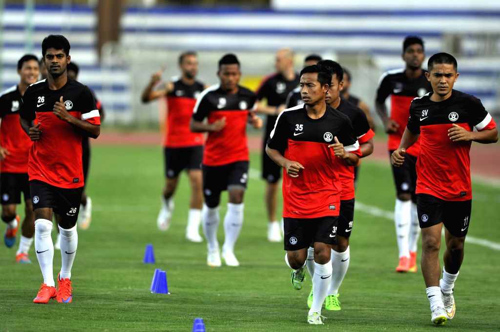 Indian Men's Football team - practice session
