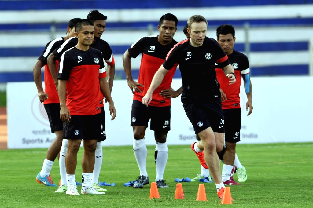 Indian Men's Football team - practice session